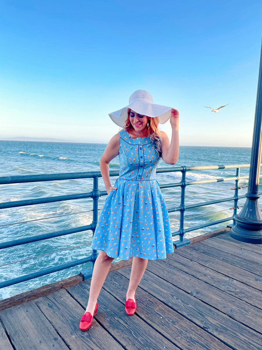 Elizabeth Dress in Windsurfer – Loco Lindo