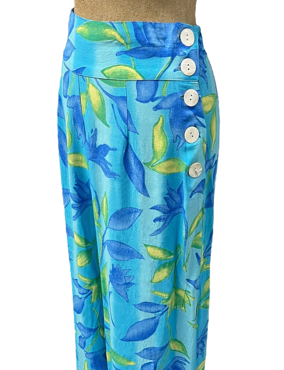 Solid Black Retro 1940s Style High Waisted Palazzo Pan – Loco Lindo