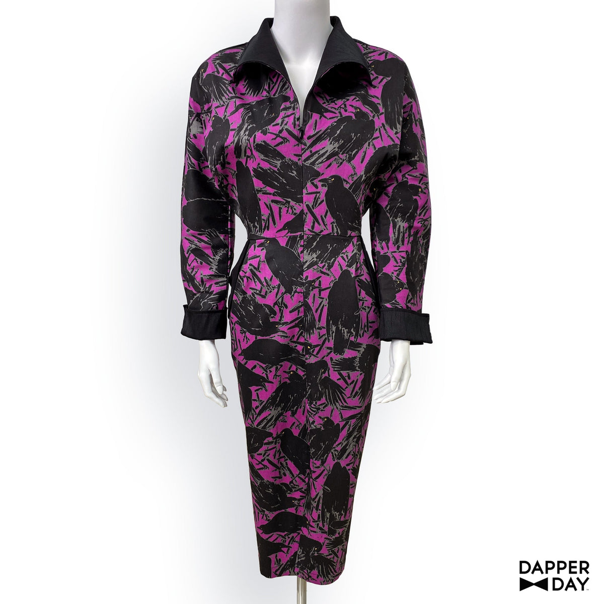 'Kyōsai Crows' Vandra Dress in Cotton – Loco Lindo