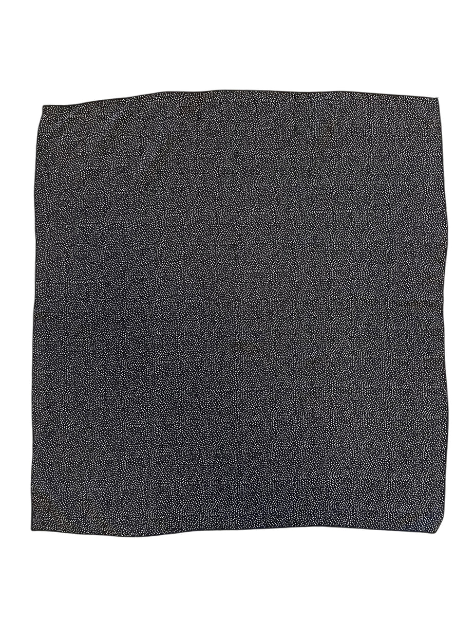 Black Pixie Dot Square Hair & Neck Scarf - 24x24" – Loco Lindo