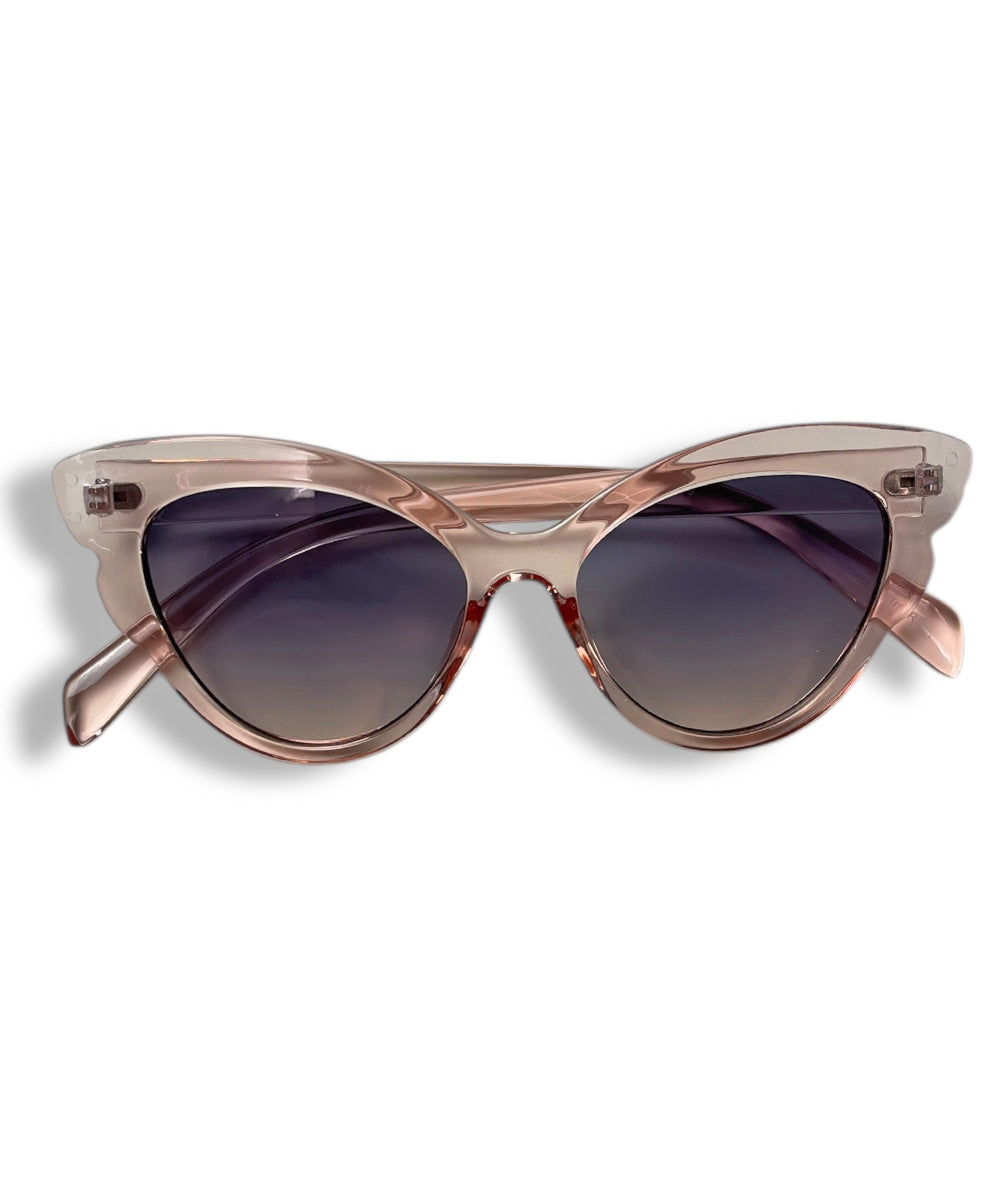 Translucent Pink Retro Style Butterfly Frame Sunglasses – Loco Lindo